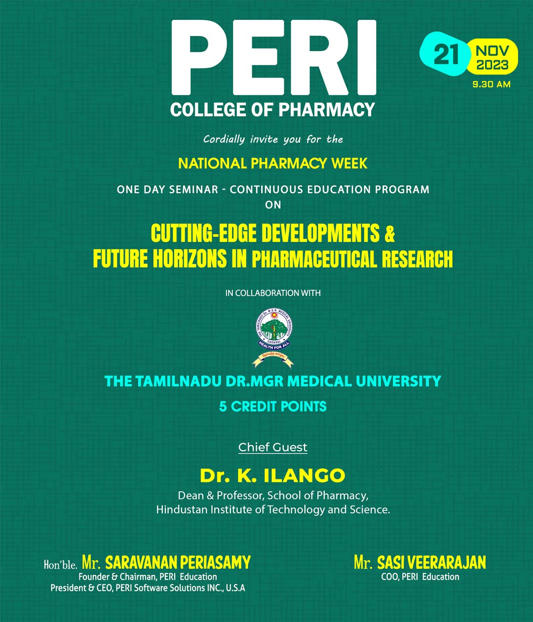 PERI Education | PERI Institute of Technology | PERI College of Arts ...